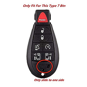 KAWIHEN Key Fob Skin Replacement for 2008-2015 Town and Country 2008-2019 Dodge Grand Caravan IYZ-C01C M3N5WY783X 56046708AB