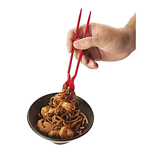 Fork Chopsticks In One, Chork 24 Count Pack Chopstick Fork Combo(Red 24 Pack)