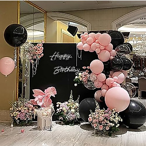 KALOR Black Balloons,100 Pcs 5 Inch Mini Matte Latex Balloons for Balloon Garland Arch, Birthday Decoration, Wedding Party, Baby Shower Decorations