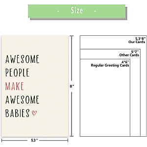 Missonemi Funny Baby Shower Card, Humorous Baby Shower Gifts for Girls Boys, New Baby Card for New Mom New Dad, Cute Baby Expecting Card, New Baby Arrival Card, Congratulations Pregnancy Card