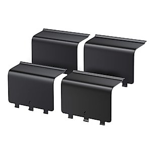 4 Pack Battery Back Cover for Xbox One/One S/One X Controller [NOT for Xbox Series X/S], Avorast Replacement Battery Back Shell Covers Compatible with Xbox One, One S, One X Controllers (Black)