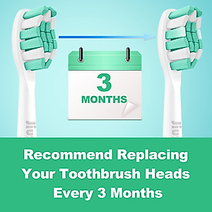 Jiuzhoudeal Replacement Toothbrush Heads Compatible with Philips Sonicare: Electric Brush Heads for Sonicare C2 Plaque Control Protective Clean 4100 5100 6100 Toothbrush, 10-Pack