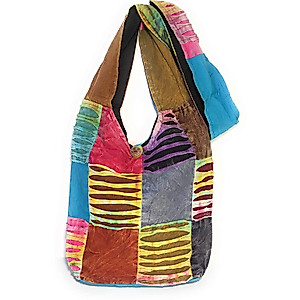 Original Collections Bohemian Crossbody Shoulder Razor Cut Purse Sling Shoulder Hippie Handbag Large