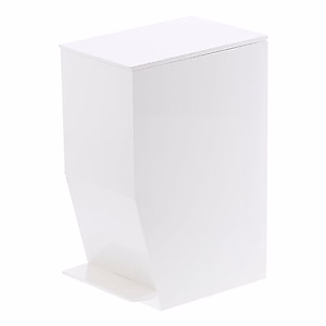 Yamazaki Home Tower Sanitary Step Trash Can, One Gallon – Small Home Waste Bin,White
