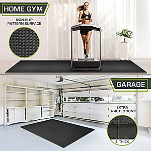 ProsourceFit Extra Thick Puzzle Exercise Mat 1", EVA Foam Interlocking Tiles for Protective, Cushioned Workout Flooring for Home and Gym Equipment, Black 3-Pack (18 tiles)