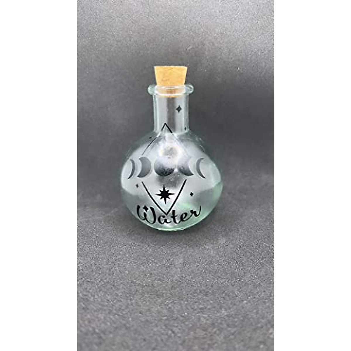 Moon Water Jar, Full Moon Ritual, Moon Phase Glass Bottle, Alter Tools, Stash Jar, Cleansing Tool, Witch Bottle, Cork Bottle, Set intention