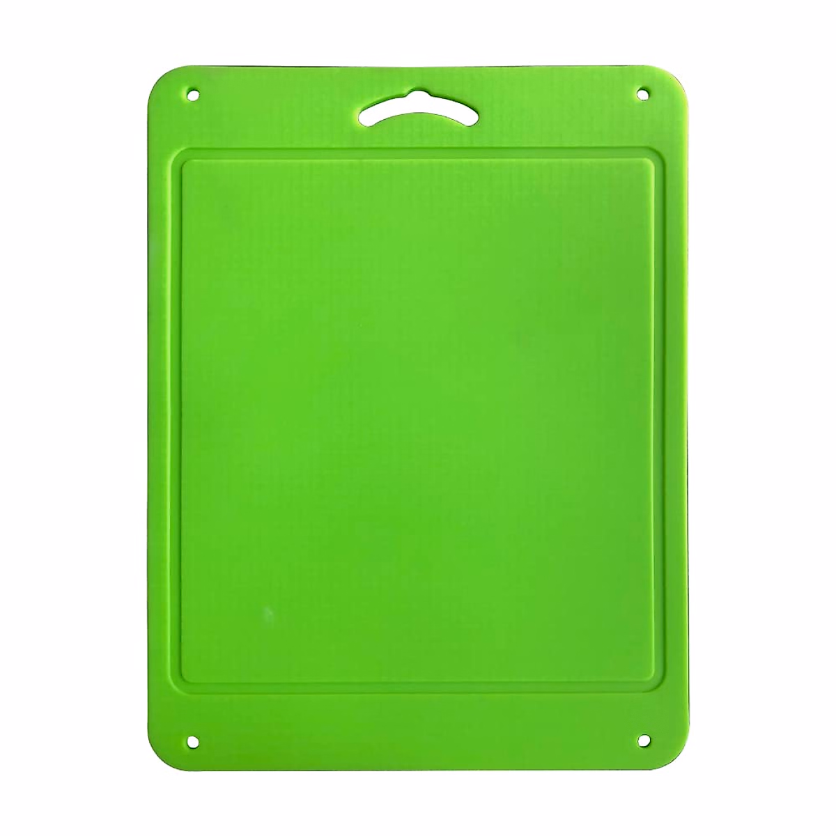 Kingneed Silicone Chopping Mat Flexible Thick Cutting Board Food Grade Material Odorless Two Sided Non-Slipping 0.15 inch Thickness, 12.6 x 9.6 inch for Kitchen (Fluorescent green)