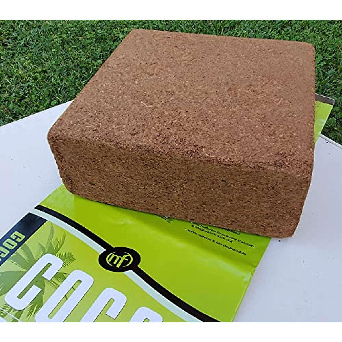 Coco Coir Mega Brick Organic Coconut Coir 11 Pound Coco Fiber Compressed Block Pre Washed Buffered Potting Soil Indoor Outdoor Garden Use Vegetable Flower Seed Starter