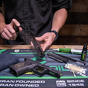 Clenzoil Field & Range Essentials Combo Kit | Cleaner, Lubricant & Grease Kit | All-in-One | Clean, Lubricate, Protect | Rust Preventative Cleaning Kit | Nylon Brush, Swabs & Microfiber Towel Combo