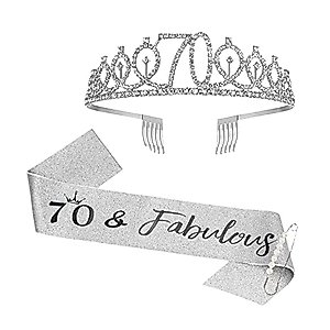 16th Birthday Crown For Birthday Girls Teen Girls Birthday Sash & Set 13 Years Old Birthday Gifts For Teen Girls Rose Gold Crown And Sash 13th Birthday Decorations For Light Backdrops (SL6, One Size)