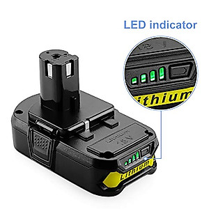 AYTXTG 2Pack 3.5Ah Replacement P102 Lithium Ryobi 18V Battery + P119 Ryobi Charger Li-ion & Ni-cad for Ryobi Oneplus Battery P100 P103 P105 P107 P108 P118 Ryobi 18v Battery Charger