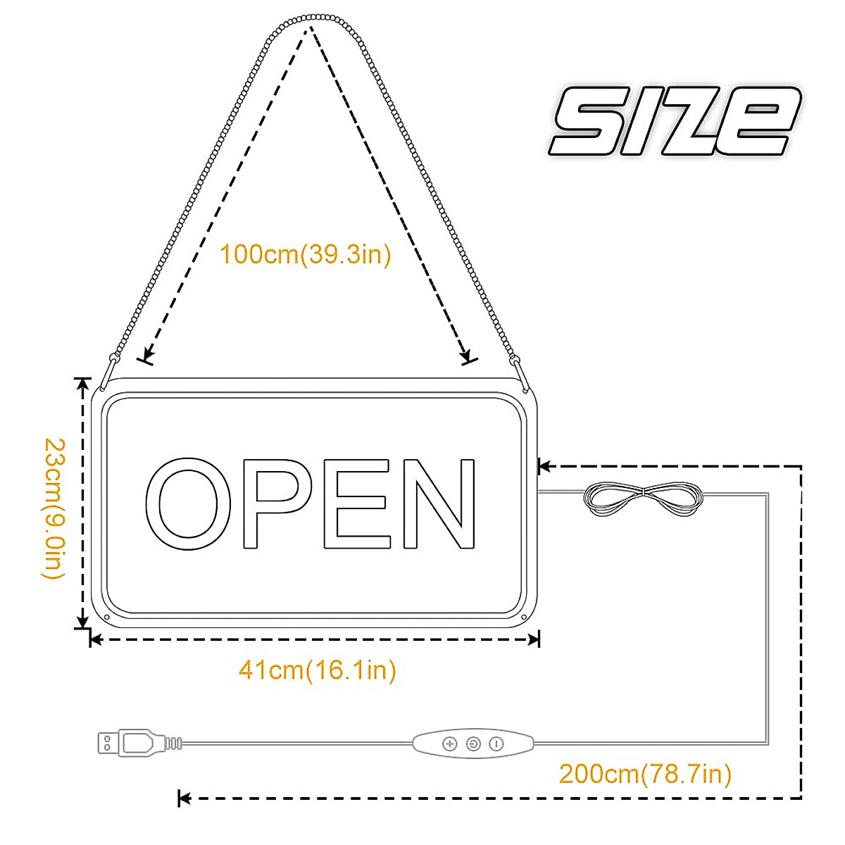 Open Signs for Business, COB Chip LED Neon Open Sign, 16"x 9" Bright Electric Light Up Open Signs with ON/OFF Switch for Bars, Stores, Coffee Shop, Hotel, Window, Outdoor etc.