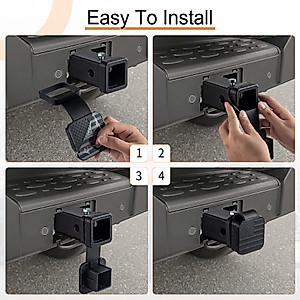 SINGARO 2 Inch Universal Flag Tow Hitch Covers, Trailer Hitch Cover Tube Plug Insert, Car Exterior Accessories, Receiver Tube Hitch Plug（2PCS American Flag）