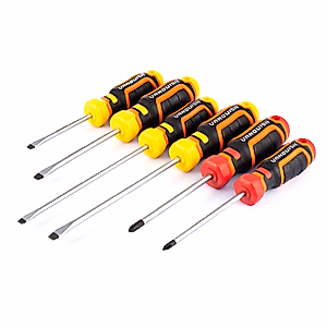 VANQUISH Pieces Magnetic Screwdriver Set, Slotted and Phillips Tips, Tool Set for Home (6-Pieces)