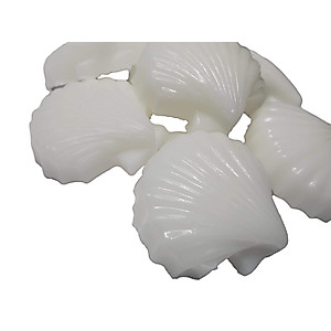 ABB Inc White Seashell Soaps for Nautical or Beach Theme Bridal Shower, Wedding or Baby Guest Bath, Beach Scented Glycerin - Pack of 20