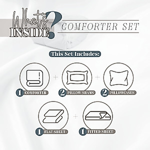 Elegant Comfort 7-Piece Bed-in-a-Bag Comforter & Sheet Set- Luxury 1500 Thread Count 7-Piece Cal King Size Bed-in-a-Bag, Cozy Bed Sheets and Comforter Set, Wrinkle and Stain Resistant, Black/Burgundy