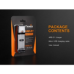 EdisonBright Fenix are-D1 USB Powered Smart Battery Charger for 21700/18650/16340 BBX5 Battery Carry case