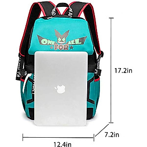 Magna Held Izuku Midoriya Backpack BNHA Backpack with Izuku Journal Notebook, Green