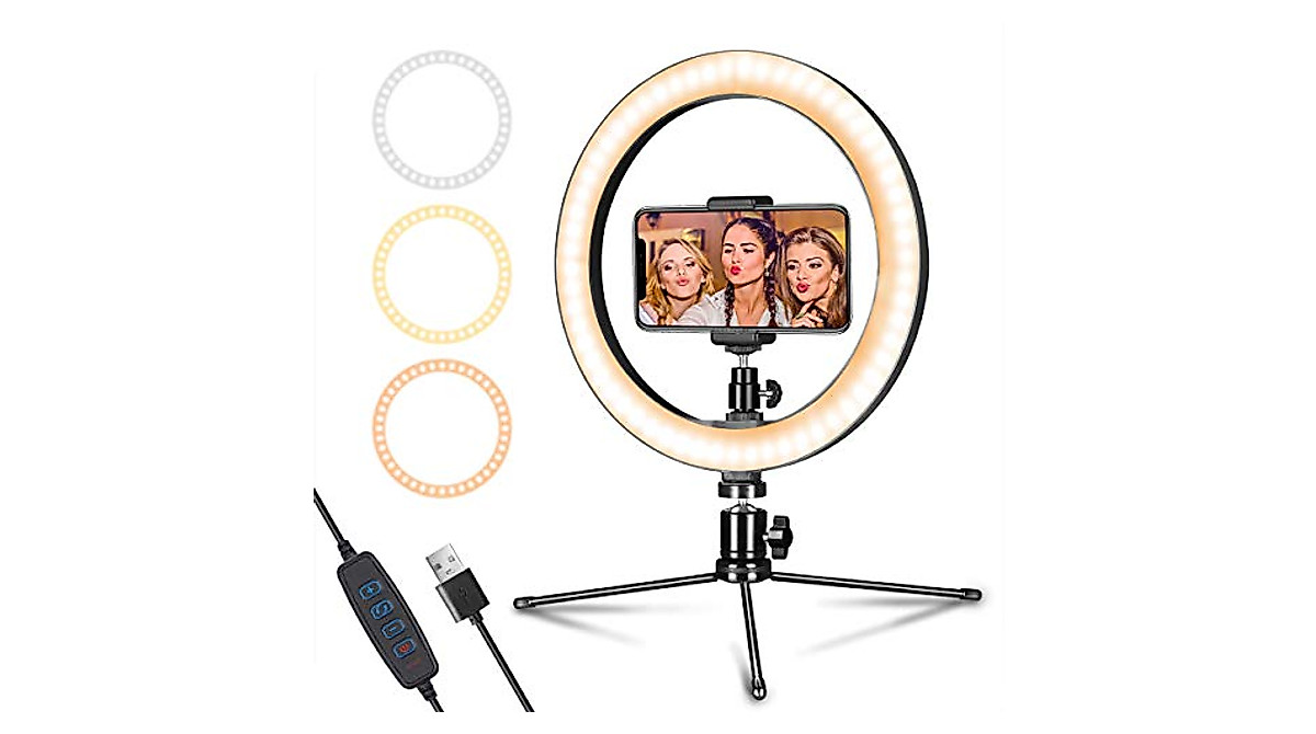 10" LED Ring Light with Tripod for Streaming & Photography
