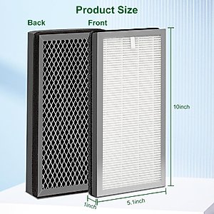 NXBHG 4 Pack 15 Replacement Filter for MA Air Puri-fier models 15, 3-in-1 Filter Contains Pre-filter and Activated Carbon Filter, 4 Pack