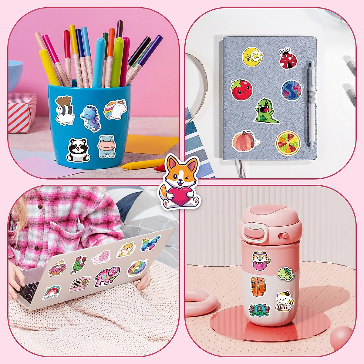 Stickers for Water Bottles, 200PCS Water Bottle Stickers for Kids, Waterproof Stickers Vinyl Stickers, Cute Stickers Pack