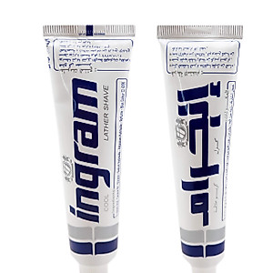 Ingram Cool Lather Shave Cream Tube 60 gm Men Toiletries Smoothing Shaving Skin (1 Pack / 60 gm)