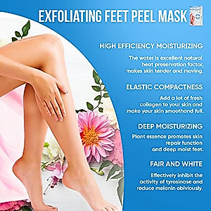 S&K ENVISION Foot Peel Mask for Dry Cracked Feet with Feet Moisturizing Gel | Make Your Feet Baby Soft | Feet Peeling Mask for Dead Skin Cells Removal | Exfoliating Natural Foot Treatment (2 Pairs)