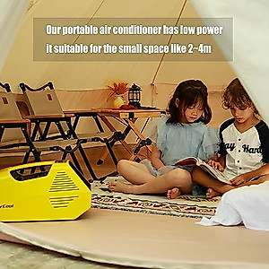 tent air conditioner for camping 2380BTU's of fast cooling 240Wh & light and flexible energy saving camping air conditioner ventless portable air conditioner quiet portable air conditioner