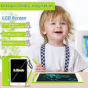 LCD Writing Tablet for Kids, Toddler Girl Boy Toys 8.5 Inch Kids Drawing Tablet Doodle Board with Lanyard, Road Trip Essentials Kids First Birthday Gifts for Girls Boys 3 4 5 6 7 8 9 Year Old