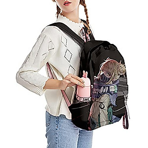 XIXISA 17" Anime My Hero Academia Backpack MHA Himiko Toga Laptop Backpacks (Himiko Toga)