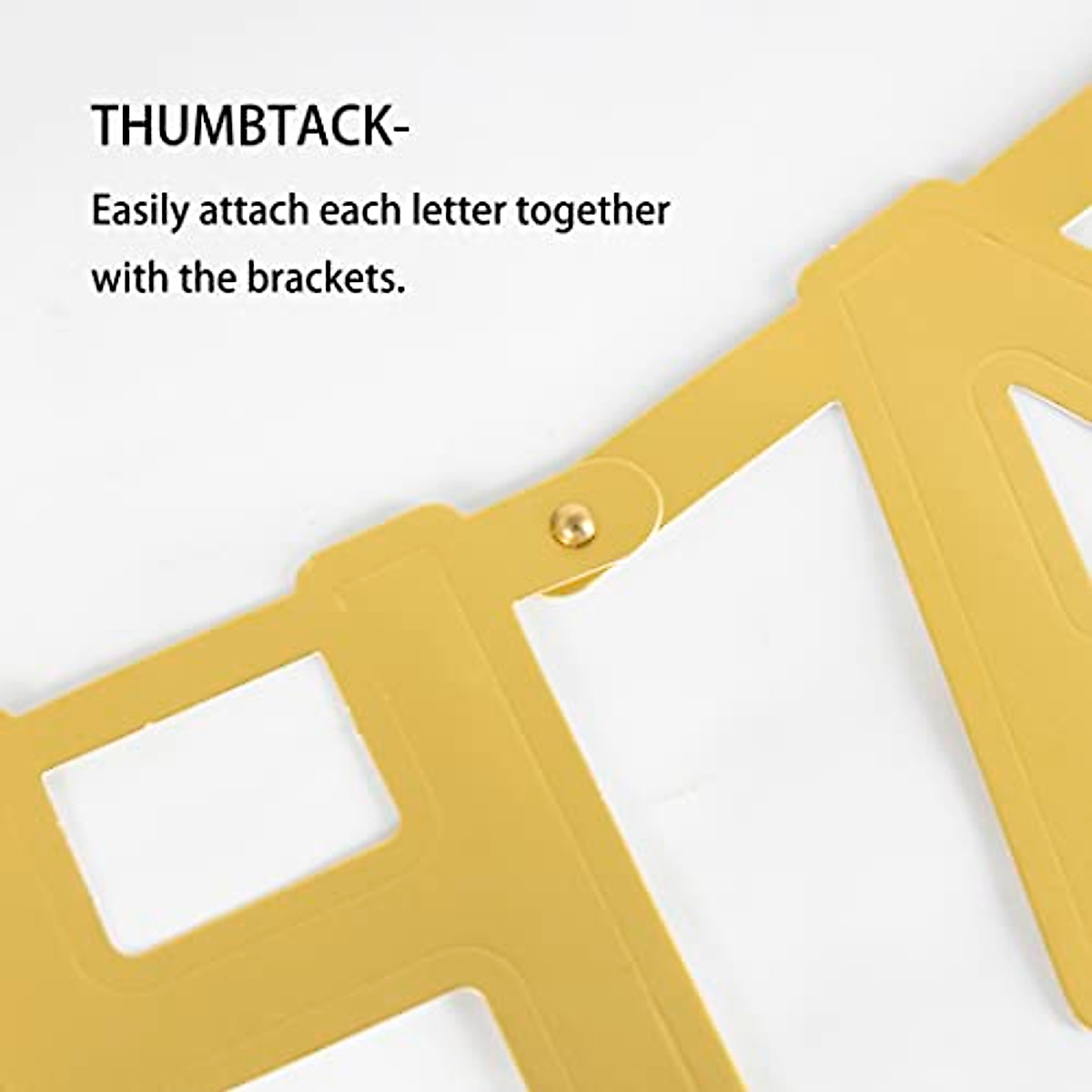 SUNBEAUTY Gold Customizable Letters&Symbols Banner Decoration Kit Party Custom Banner for Birthday Wedding Baby Showers Photo Props Window Decor (Gold)