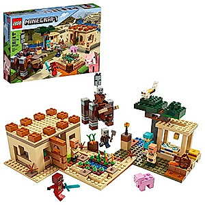 LEGO Minecraft The Illager Raid 21160 Building Toy Set Gift for Boys and Girls who Love Minecraft and Kai (562 Pieces)
