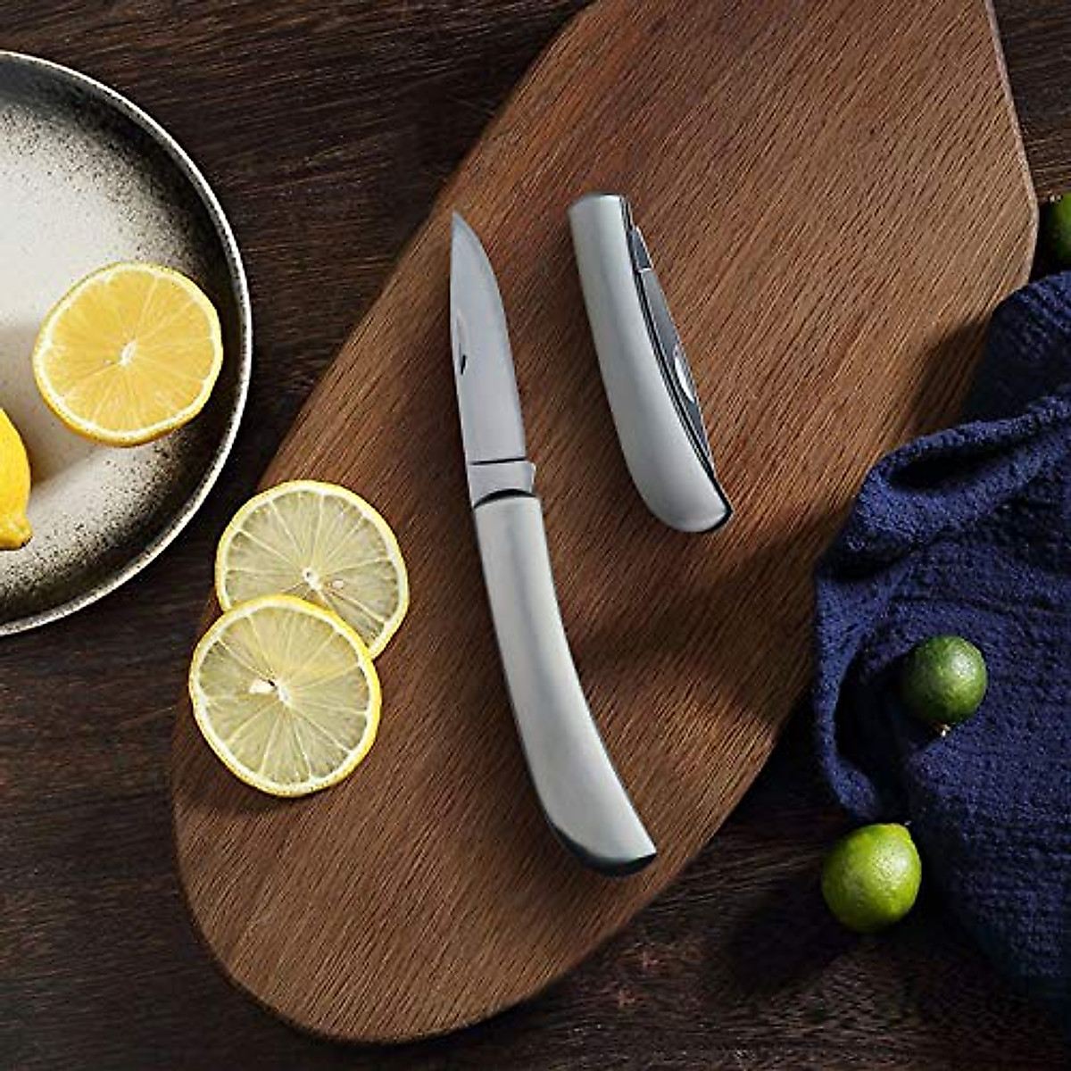 Paring Knife,all Steel Foldable Fruit Knife,fruit Knife Small of Exquisite,small and Easy to Carry,suitable for Most Types of Vegetables and Fruits(3 Pieces)