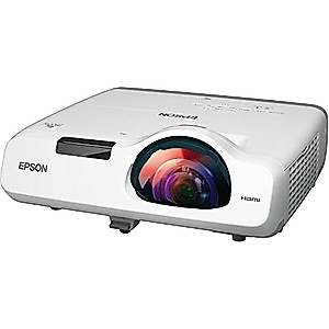 Epson PowerLite 530 3LCD Short Throw Projector, White (Renewed)