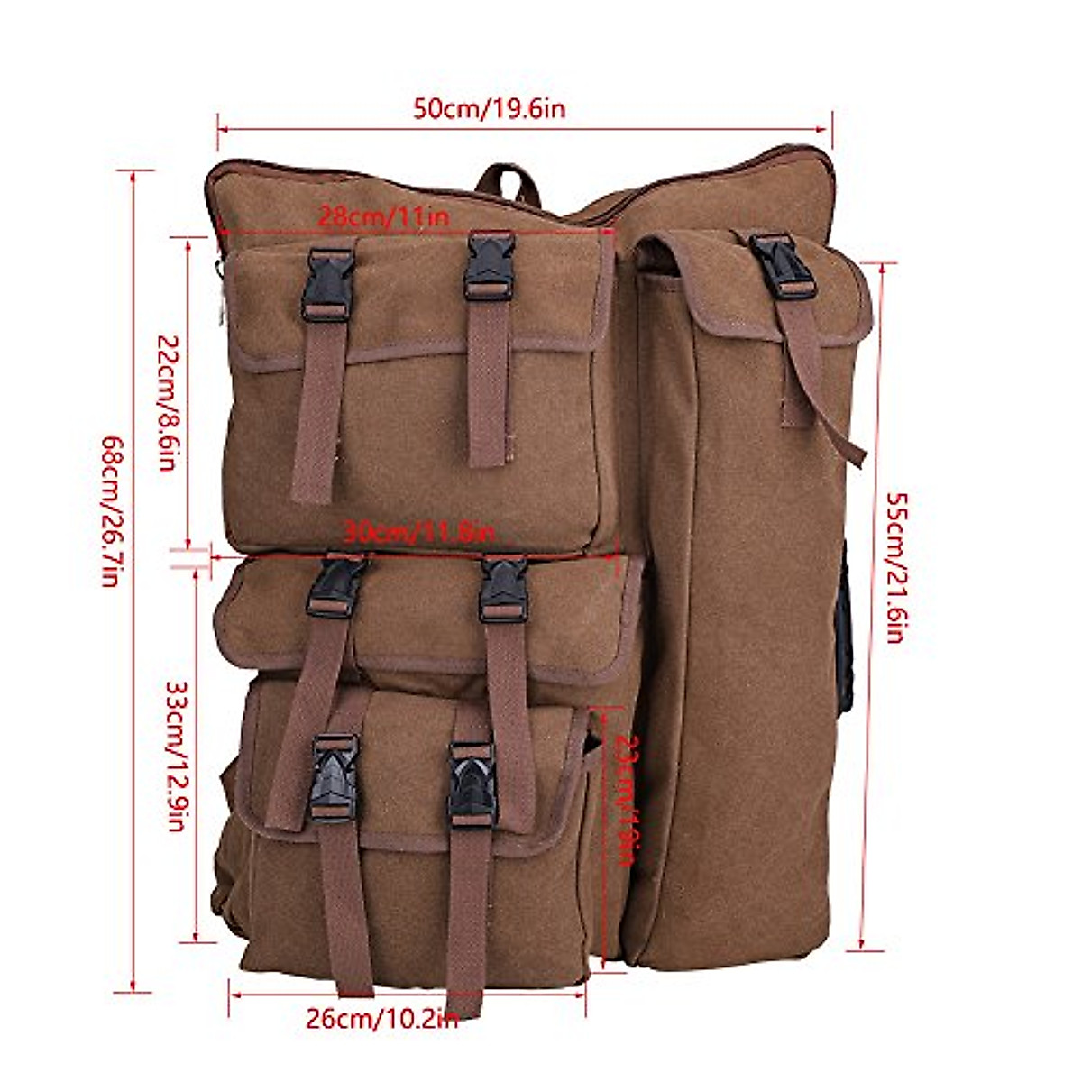 Middle 4K Canvas Drawing Board Bag, Artist Portfolio Backpack Bag Multi-functional Sketchpad Art Bag for Drawing Sketching