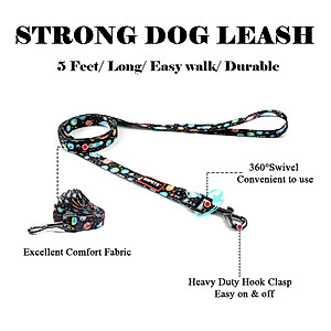 QQPETS Dog Harness Leash Set Adjustable Heavy Duty No Pull Halter Harnesses for Small Medium Large Breed Dogs Back Clip Anti-Twist Perfect for Walking (S(14"-20" Chest Girth), Space)