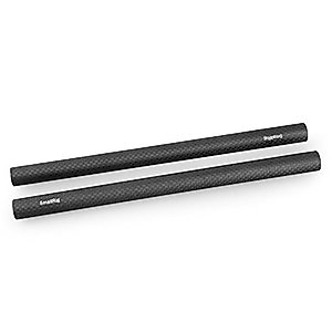 SmallRig 15mm Carbon Fiber Rods (9 Inch) for 15mm Rod Rail Support System, LCD Mount, Shoulder Pad, Lens Support, 15mm Follow Focus - 1690