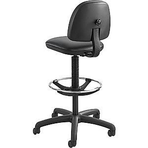 Safco Products Precision Vinyl Extended-Height Chair 3406BV, Height Adjustable, Durable Vinyl, Thick Padded Seat