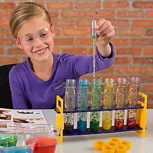 Steve Spangler's Large Plastic Test Tubes & Rack, 6 Bottles & 1 Rack