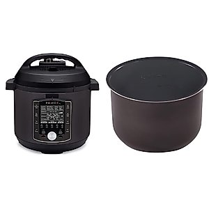 Instant Pot Pro 10-in-1 Pressure Cooker, Slow Cooker, Rice/Grain Cooker, Steamer, Saute, Sous Vide, Yogurt Maker, Sterilizer, and Warmer, 6 Quart & Ceramic Inner Cooking Pot - 6 Quart