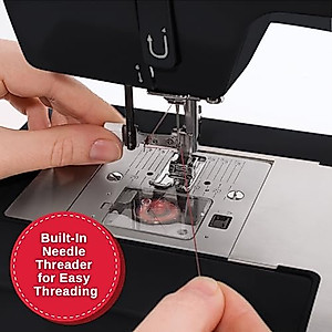 SINGER Heavy Duty 4432 High Speed Black Sewing Machine with Accessory Kit | Strong Motor with Enhanced Piercing Power, 110 Stitch Applications, Full Metal frame, 1-step Buttonhole & LED Light