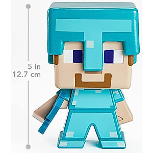 Mattel Minecraft 2021 Special Edition Figure – Large-Sized Steve in Diamond Armor for Minecraft Live Festival, Action Toy for Kids Ages 6 Years and Older