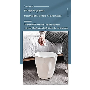 Wansan Irregular Trash Can Trash Can Plastic Trash Can Trash Can Fashion Simple Office Trash Can Without Lid, Kitchen Home Office Bedroom Office-yellow, 26x27x16cm