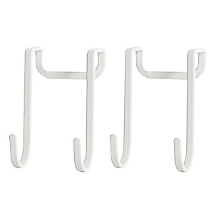 Zerodeko Shower Door Hook Over Cabinet Hook 2pcs Door Drawer Hooks Double S Shaped Punch Free Hooks for Kitchen Bathroom Cabinet Closet Drawer Fence Towel Cloth Bags Sundries Shower Door Towel Hook