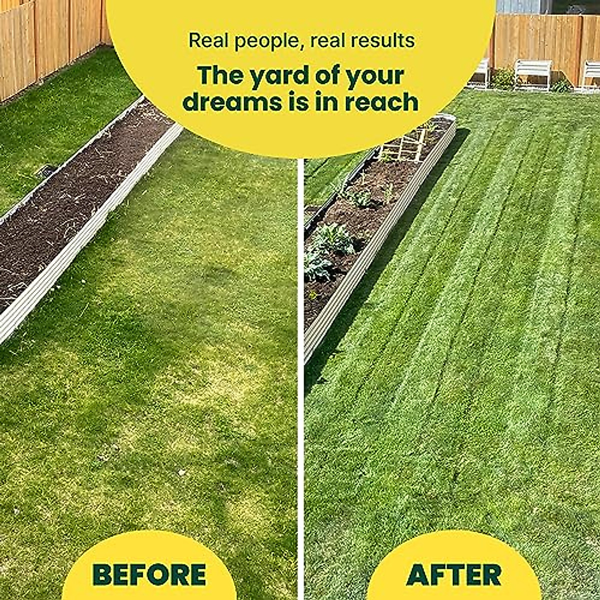 Sunday Lawn Kickstart Fertilizer, 42.3oz for Lawn Improvement - Includes Universal Sprayer Attachment - Covers Up to 5,000 Sq Ft - Easy Application in 15 Minutes or Less - Boost Your Lawn's Health Today!