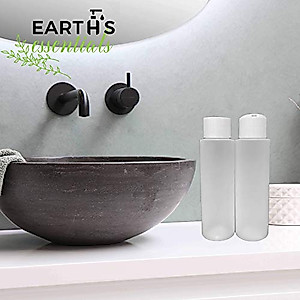 2 Pack Refillable 16 Ounce HDPE Squeeze Bottles With"Stand On The Cap" Dispenser Tops-Great For Lotions, Shampoos, Conditioners and Massage Oils From Earth's Essentials (WHITE CAP)