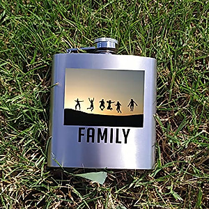Personalized 6oz Stainless Steel Flask - Metal Hip Pocket Discreet Flask – Custom Groomsmen Gifts – Liquor Whiskey Gifts for Men Women, Printed Photo