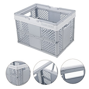 YARNOW 3pcs Picnic Basket Grocery Crate Folding Storage Crate Laundry Basket Camping Basket Collapsible Market Basket Fruit Containers Folding Storage Basket Miscellaneous Pp Toy