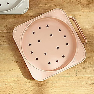 ＫＬＫＣＭＳ Flower Caddy Rolling Plant Stand with Wheels Strong Multipurpose Universal Casters Tray, Indoor Outdoor Plant Stand Movable Tray for Home, Pink S