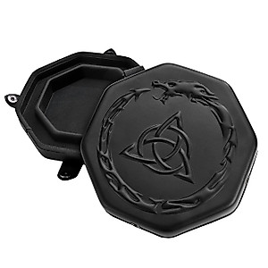 Soar Forge Dice Tray for DND and RPG - Premium Celtic Knot and Dragon Design - Perfect Dice Rolling Tray to Protect Dice for D&D - Compatible with Dungeons and Dragons and Other RPG